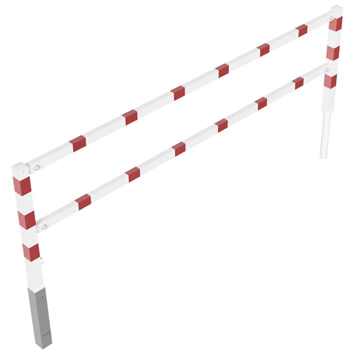 Roadblocks with triangular lock swiveling with top and knee bar ...