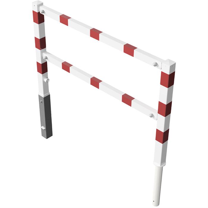 Roadblocks with triangular lock swiveling with top and knee bars ...