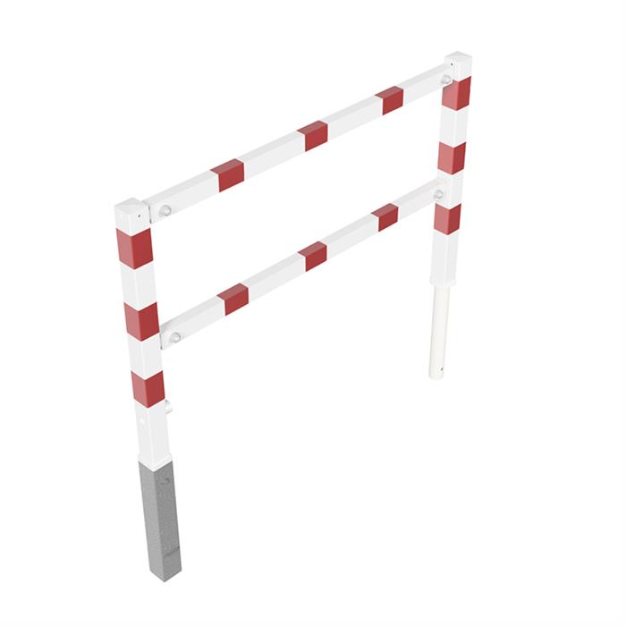 Roadblocks with triangular lock swiveling with top and knee bars ...
