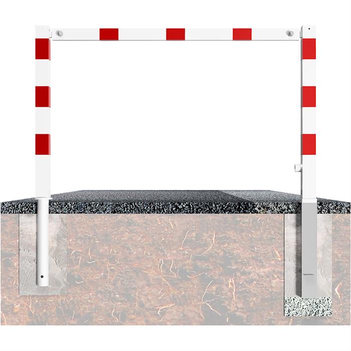 Roadblocks with triangular lock swiveling with top rail - STRAMAT ...