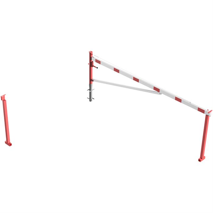 Rotary barrier with support post and cable reinforcement - STRAMAT ...