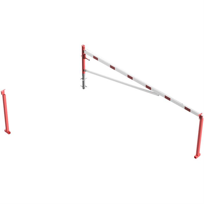 Rotary barrier with support post and cable reinforcement - STRAMAT ...