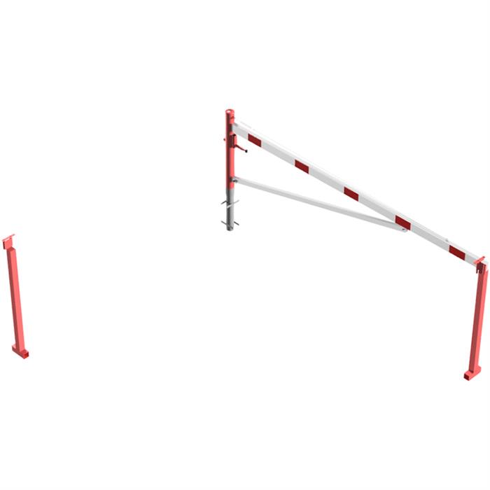 Rotary barrier with support post and cable reinforcement - STRAMAT ...