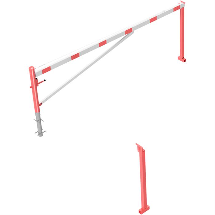 Rotary barrier with support post and cable reinforcement - STRAMAT ...