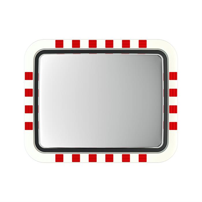 Stainless steel traffic mirror, rectangular, fog-free, Stainless steel ...