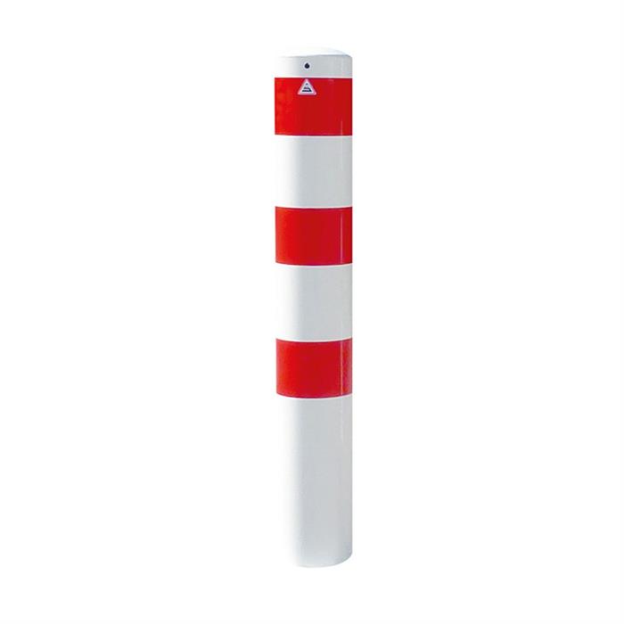 Tubular steel bollard - Ø 193 x 3.6 mm stationary, hot-dip galvanized ...
