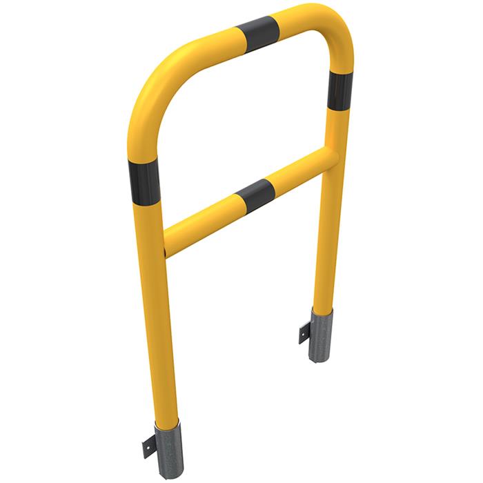 Tubular steel bracket yellow / black with crossbar for wall mounting ...
